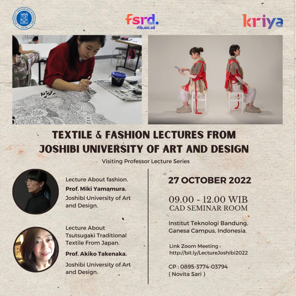 Visiting Professor Lecture Series: Textile & Fashion Lectures from Joshibi University of Art and ...